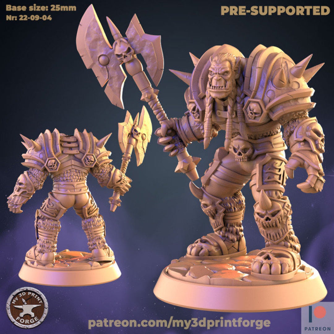 Orc War Boss and Orc Elites, Vampire Miniature / Vamp , by ...