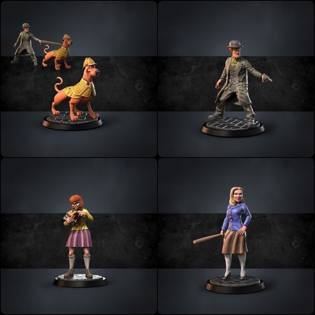 Dr Waggy, Dooby Roo and Team, 32mm Scale, Miniature, Role Playing Games ...