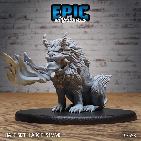 Guardian Fu Dog Miniature | 28mm-32mm | 3D Printed Resin Guardian Fu ...