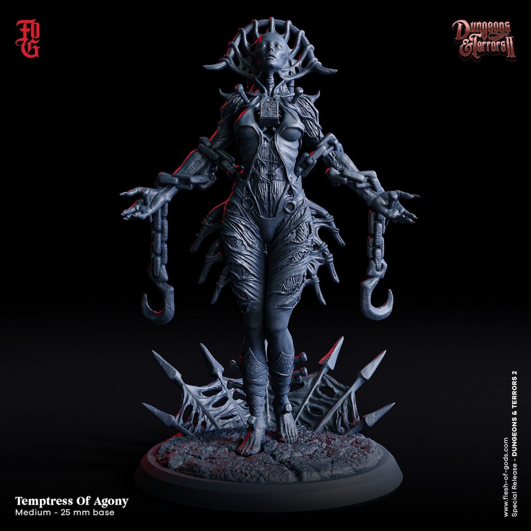 Temptress of Agony, 32mm Scale, Miniature, Role Playing Games Miniature, Wow, Dungeon and ...