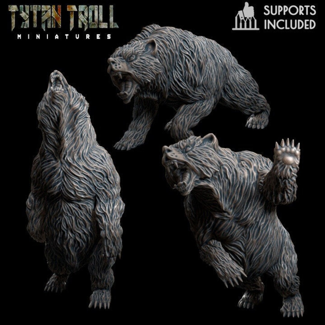 Wild Bear Pack Miniatures, D&D Tabletop RPG, Tytantroll (28/32mm) - Etsy UK