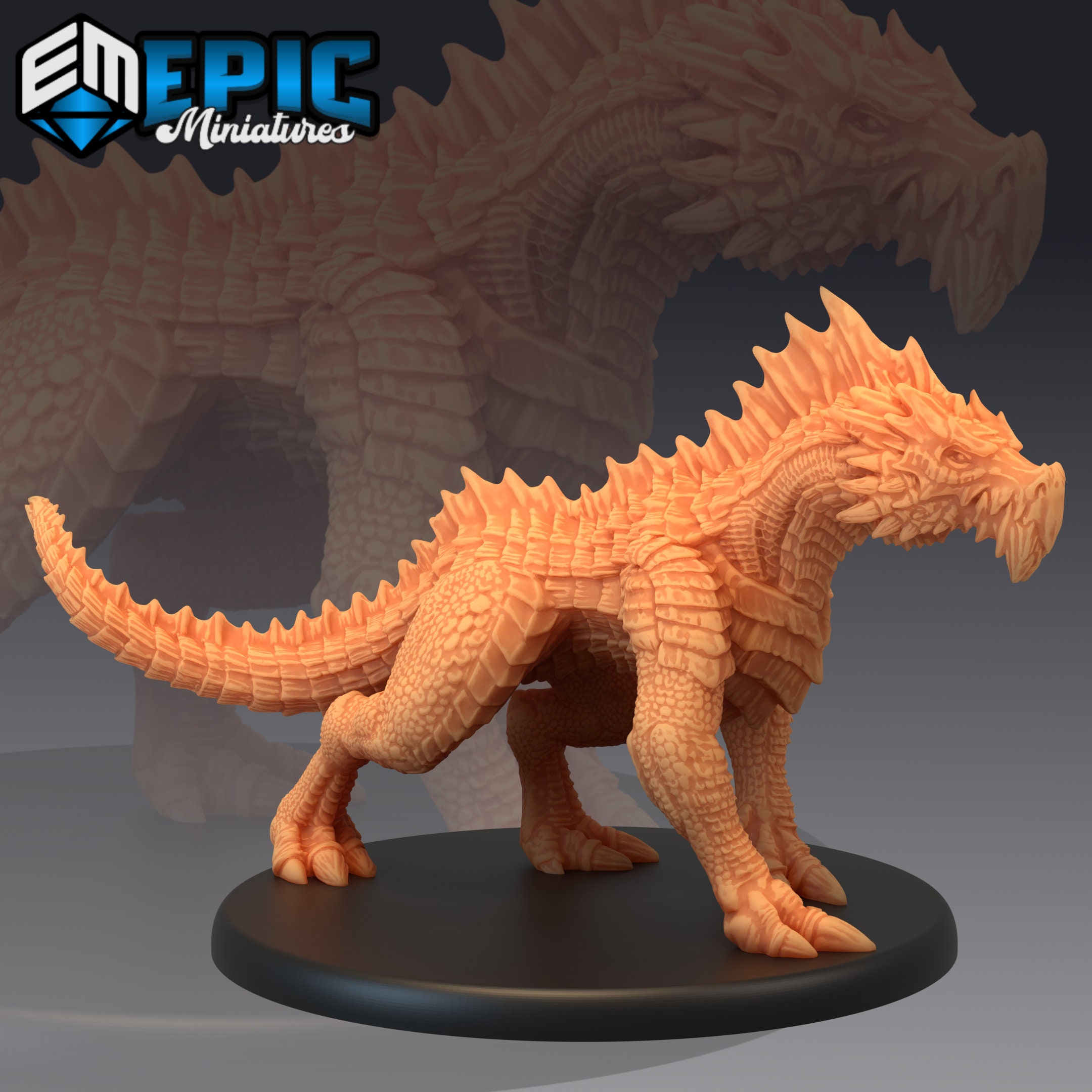 Green Guard Drake Miniature, Large Resin Monster Pack, RPG Dnd - Etsy