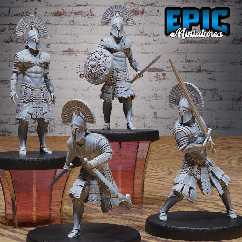 Olympian Soldier Miniature | 28mm-32mm | 3D Printed Resin Greek Soldier ...