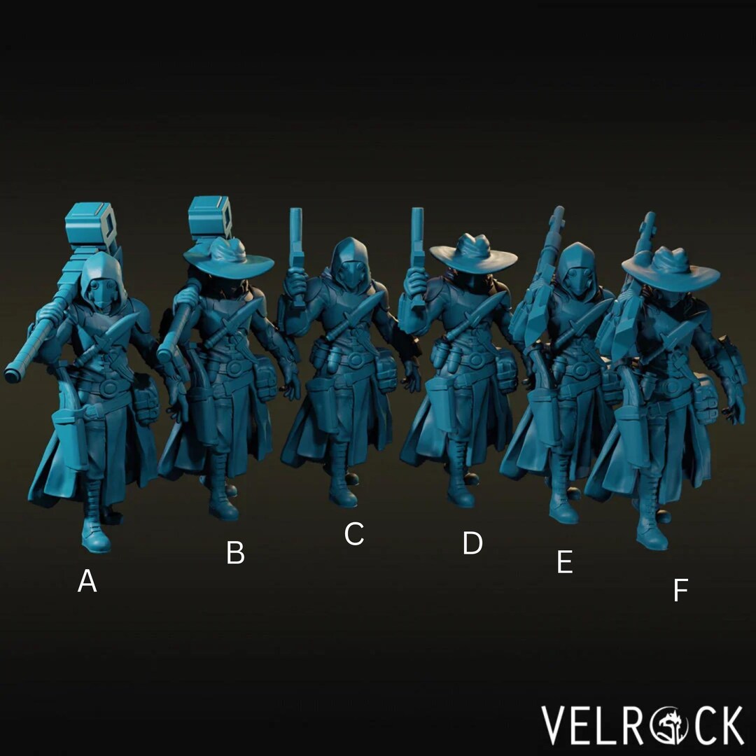 Robot Gunslinger Miniature | 28mm-32mm | Resin 3D Printed Sci-fi ...