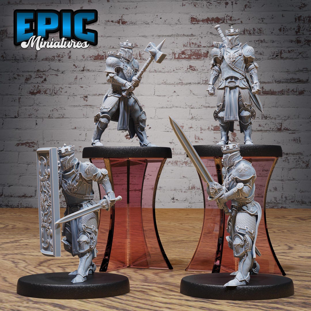 Tower Knight / Paladin Knight / Holy Warrior Miniature | 28mm & 32mm ...