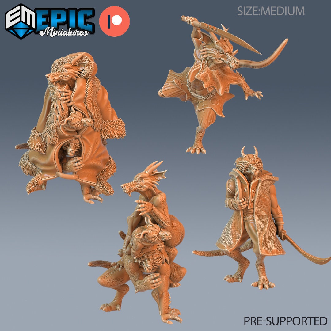 Winter Kobold Miniatures | 28mm-32mm | 3D Printed Resin Winter Kobolds ...