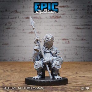 Sloth Guard Miniature | 28mm-32mm | Resin 3D Printed Slothfolk Guard ...
