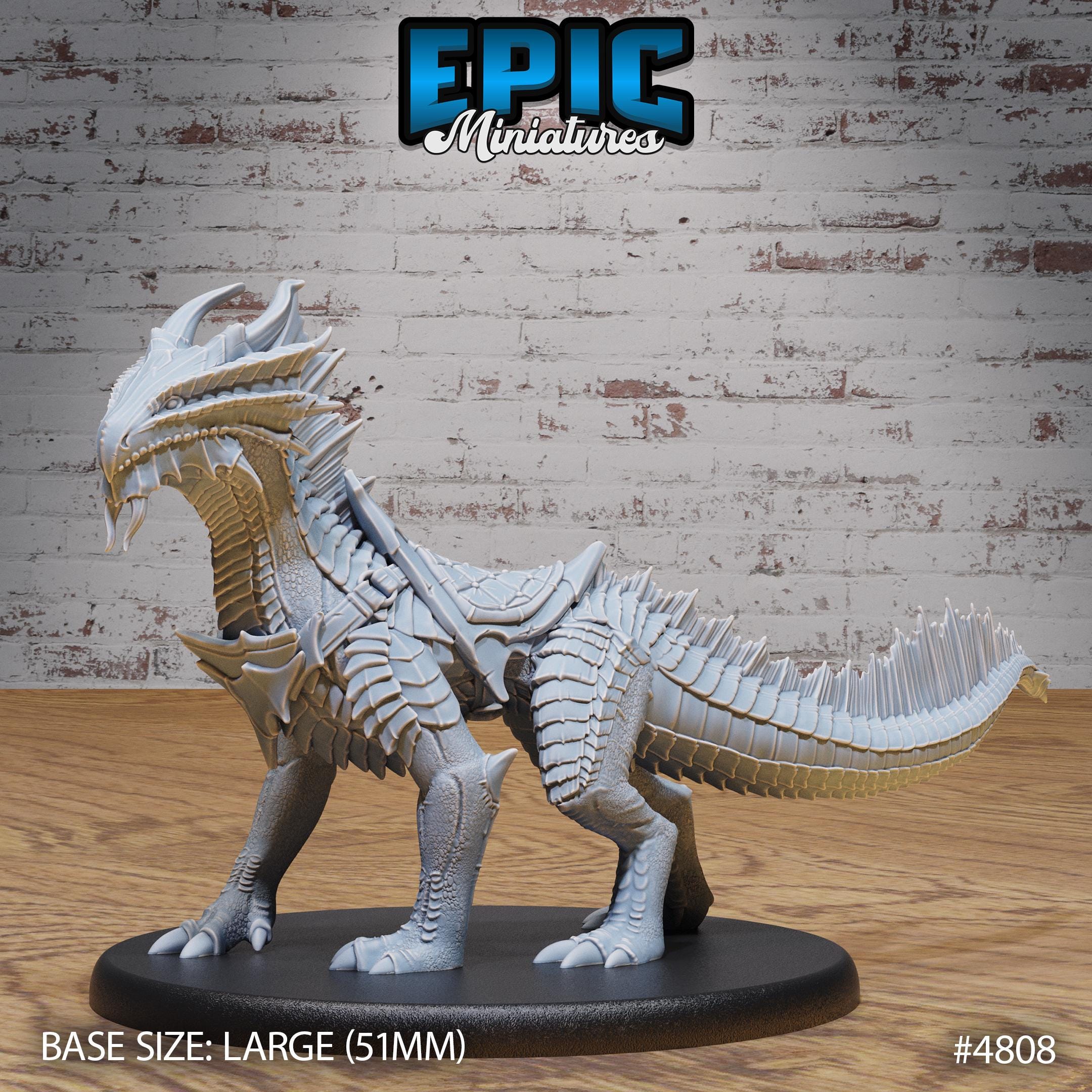 Bronze Drake Miniature Set | 28mm-32mm | 3D Printed Resin Bronze Drake ...