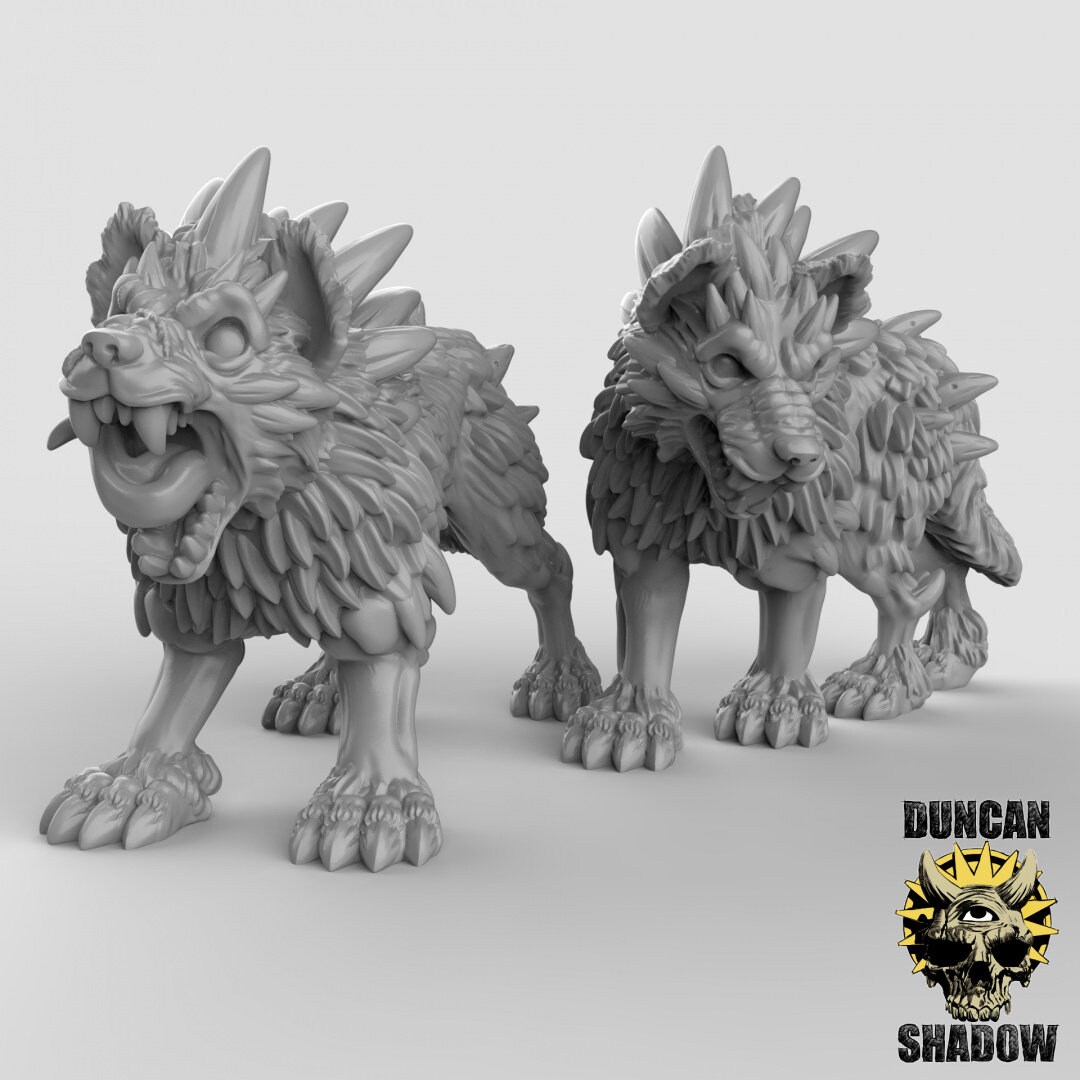 Dire Wolf, Wolf Minature by Duncan Shadow Dnd, Dungeon and Dragon Mini ...