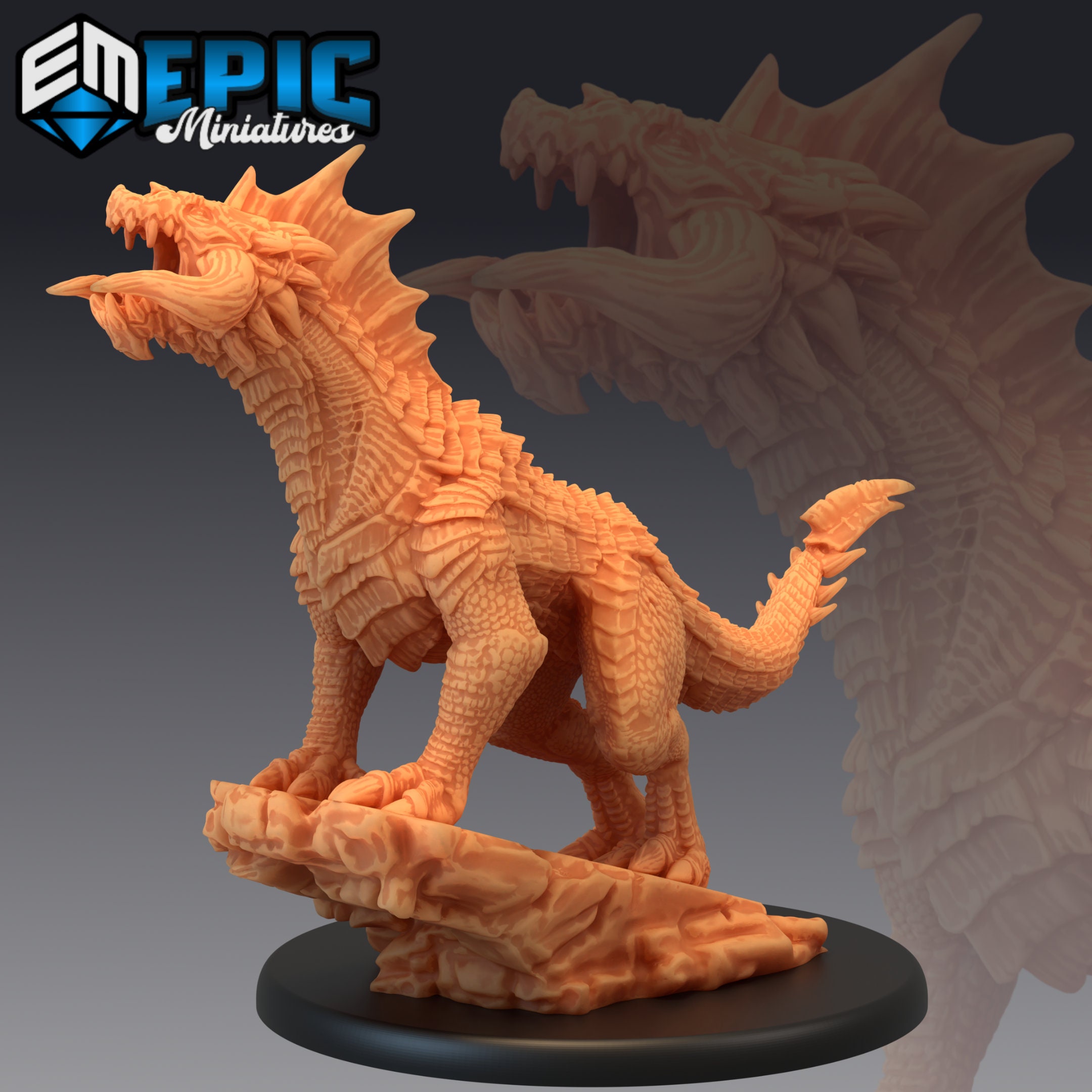 Black Guard Drake Miniature Monster Pack, Epic Miniature, RPG Dnd ...