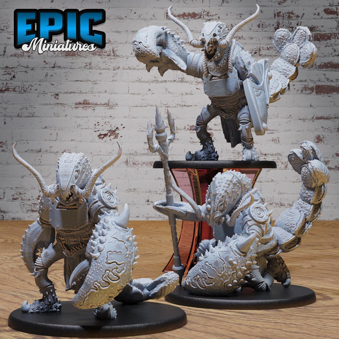 Lobster Folk / Fishfolk Miniature | 28mm Scale Powerful Sea Creature ...