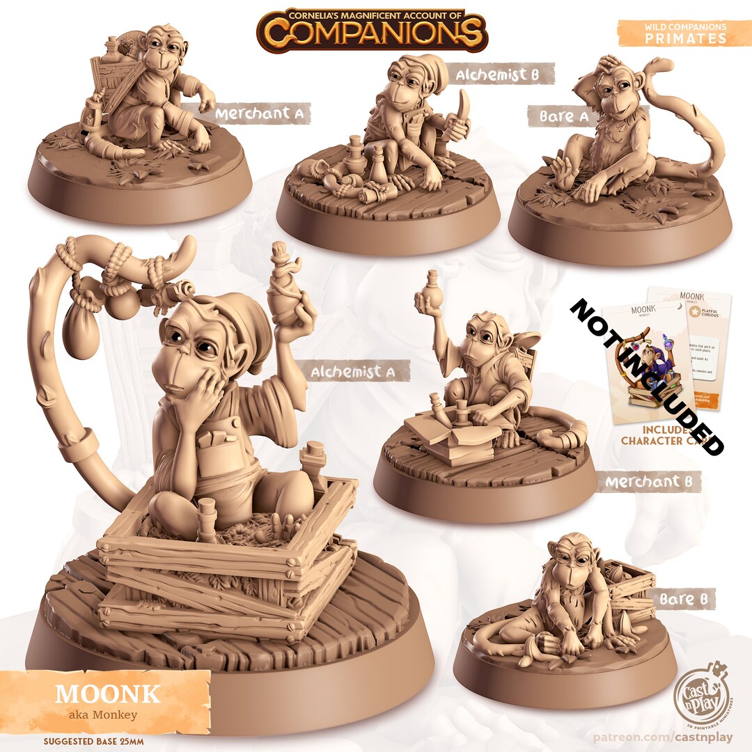 32/28mm the Monkey Companion, Castnplay Miniatures , Role Playing Games ...