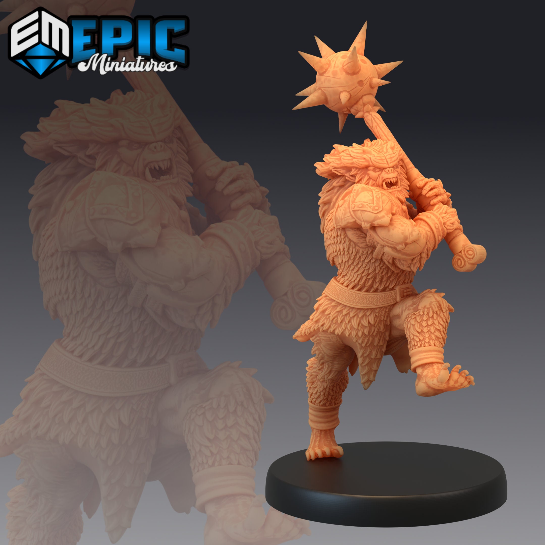Bugbear Warrior Miniature | 28mm-32mm | Resin 3D Printed Bugbear | D&D ...
