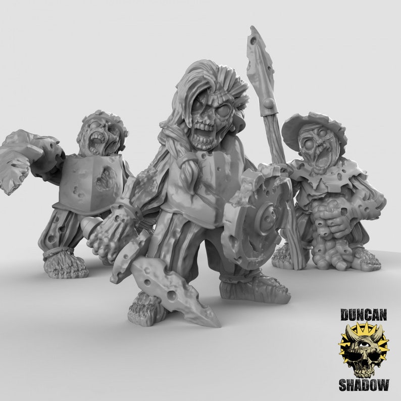 Undead Halfling Miniature Set, D&D Tabletop RPG - Etsy