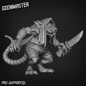 Ratfolk Ranger Miniature for 28mm and 32mm Scale Games - Dungeons and ...