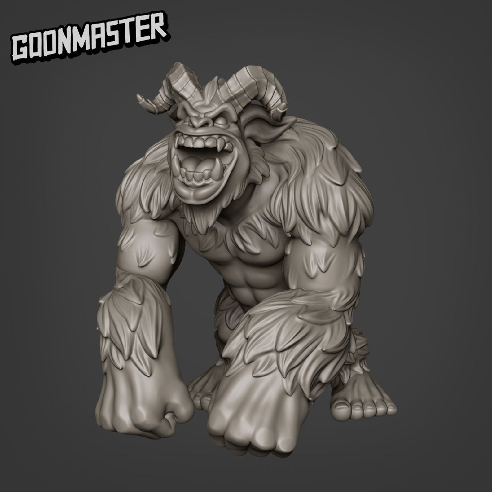 Winter Yeti Miniature | 28mm-32mm | Resin 3D Printed Snow Monster | D&D ...