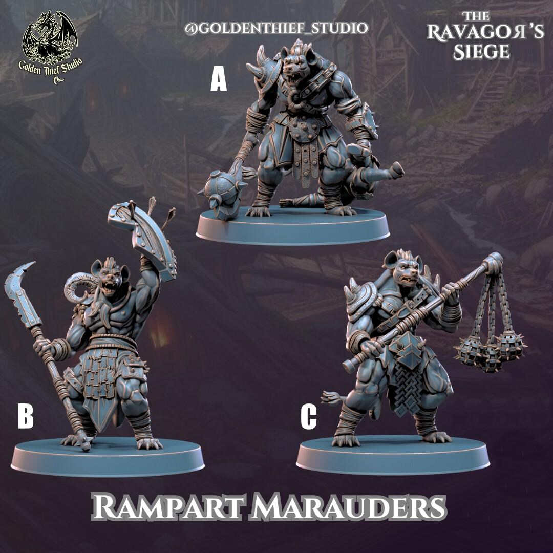 32mm, 28mm, Rampart Marauders, Ravegors Siege, Golden Thief Studio ...