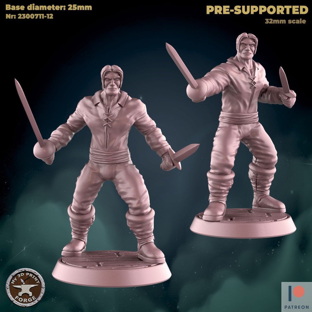 Human Rogue, by My3dprintforge Dnd, Dungeon and Dragon Mini, Tabletop ...