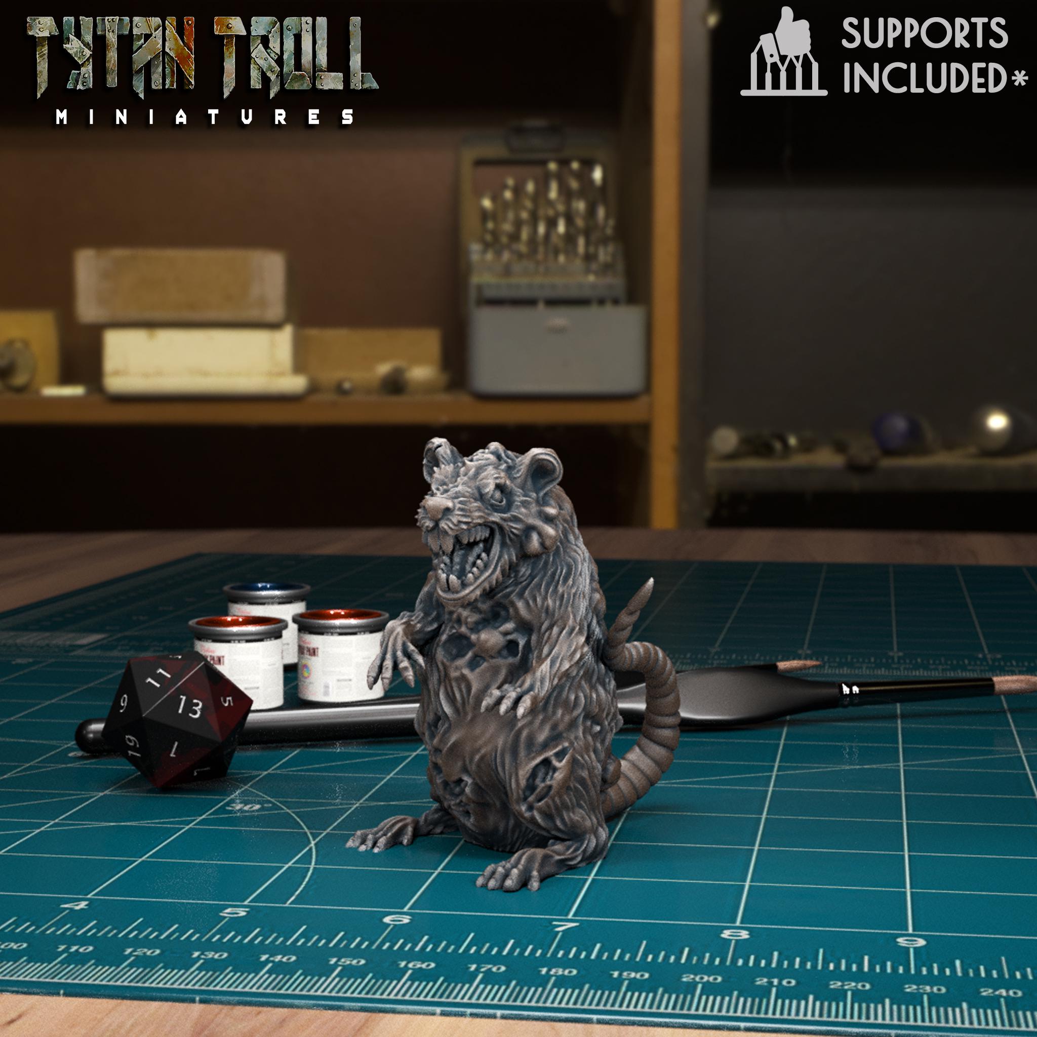 28/32mm, the Giant Plague Rat Bundle, Miniatures, Tytantroll Minitures ...