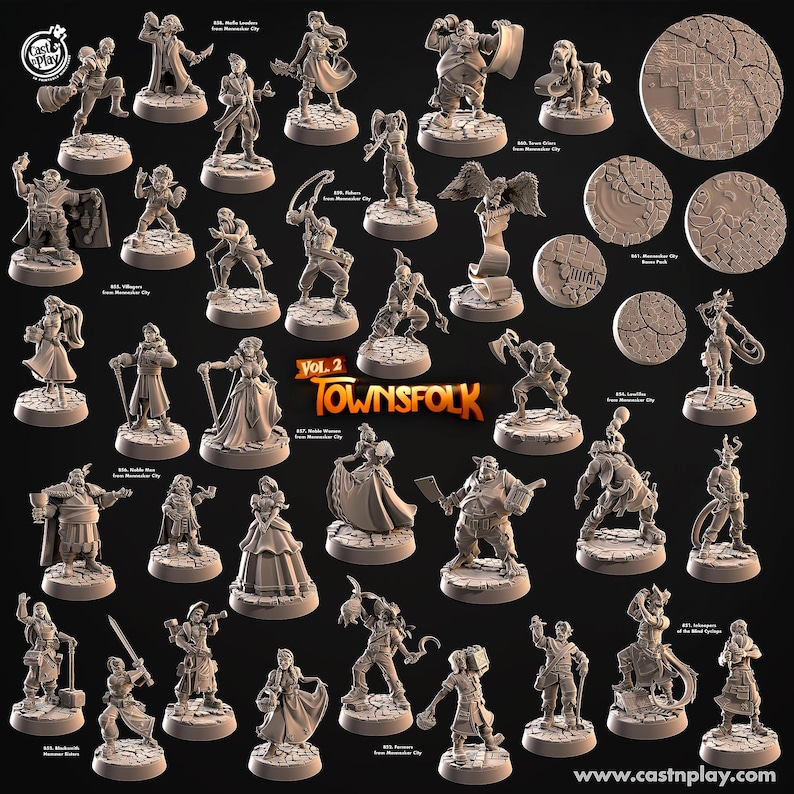 Noble Women Miniatures | 28mm-32mm | 3D Printed Resin Princess / Queen ...
