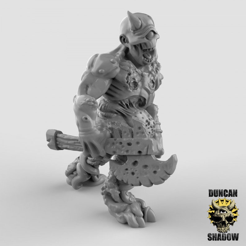 Plague Demon Miniatures, Dnd Zombie Monster, Duncan Shadow Design - Etsy