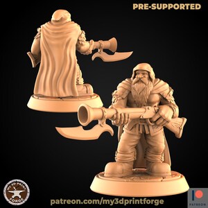 Dwarf Ranger / Hunter Miniatures, by My3dprintforge Dnd, Dungeon and ...