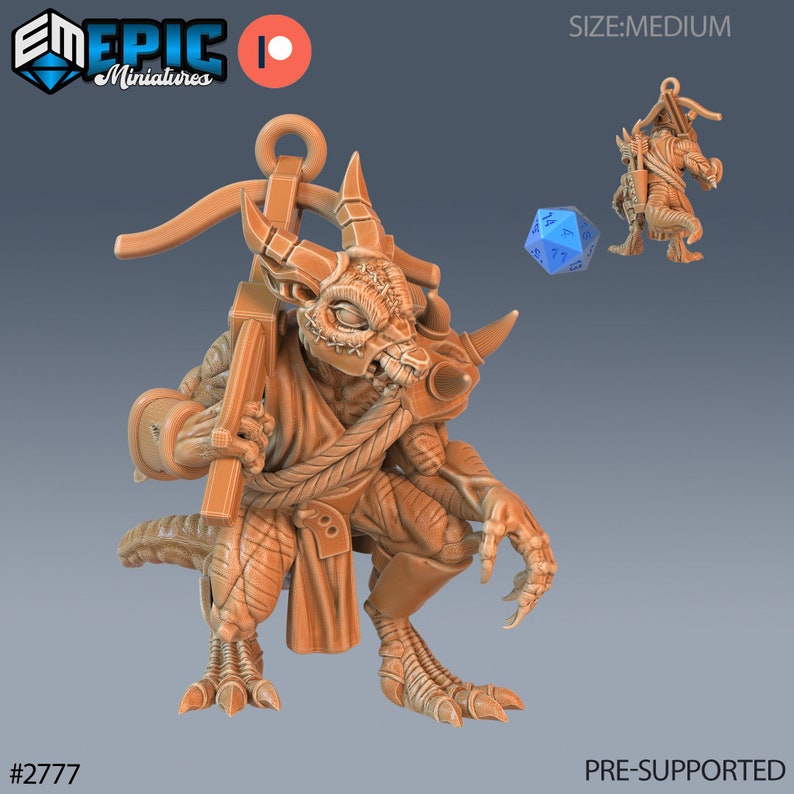 Elite Kobold Miniature | 28mm-32mm | Resin 3D Printed Kobold Warrior ...