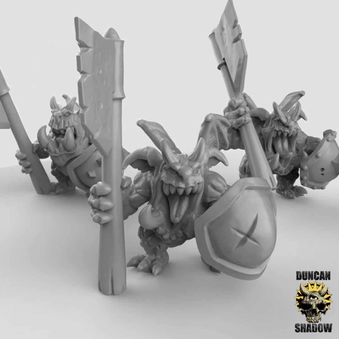 Demonic Imp Miniature Set | 28mm-32mm | 3D Printed Resin Demonic Imps ...