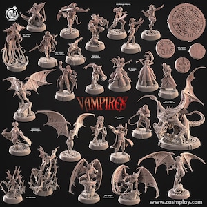 Midnight Valkyries Miniatures | 28mm-32mm | Resin 3D Printed Vampire ...