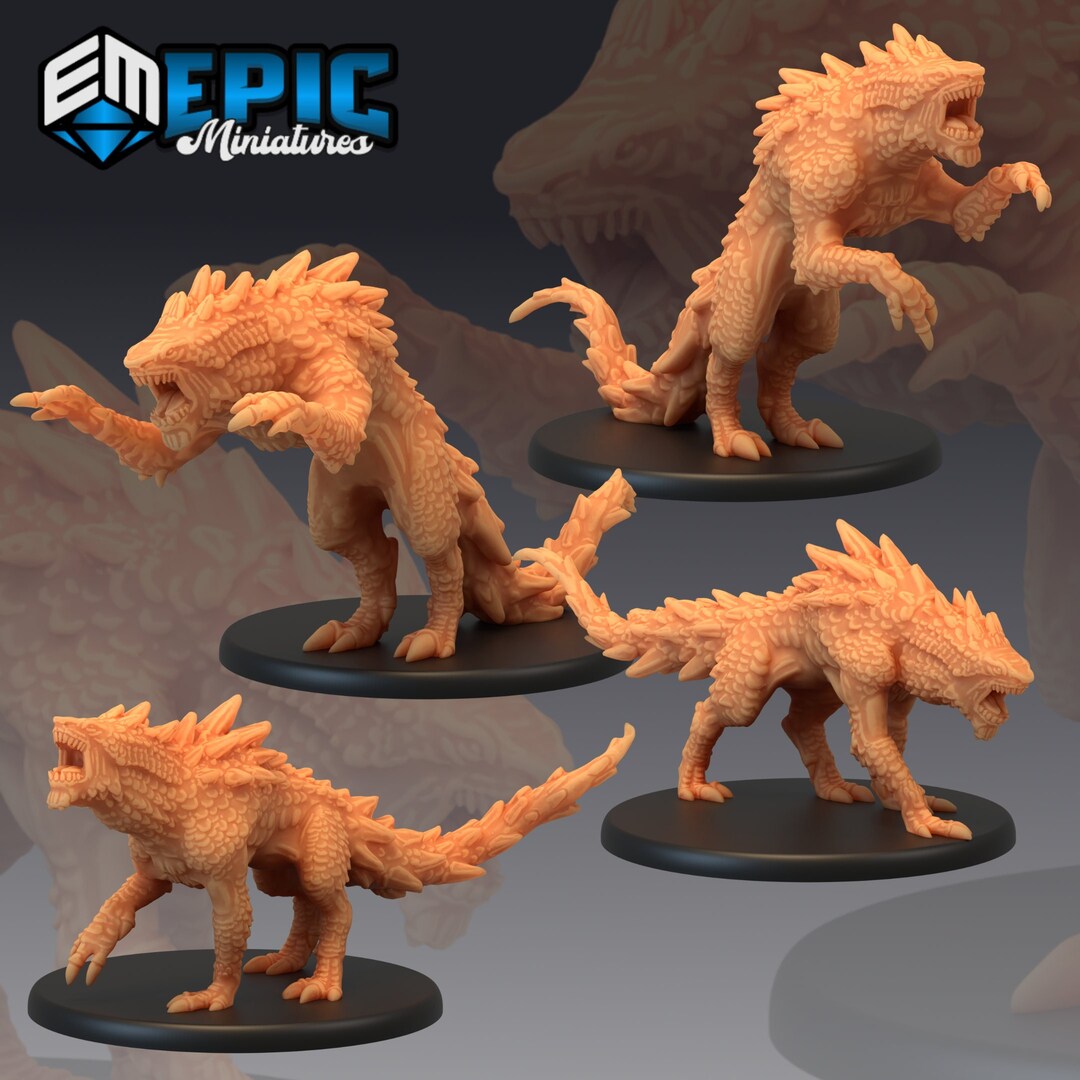 Dnd Shark Folk 011-014, the Twin Mountains Large Miniature, Epic ...