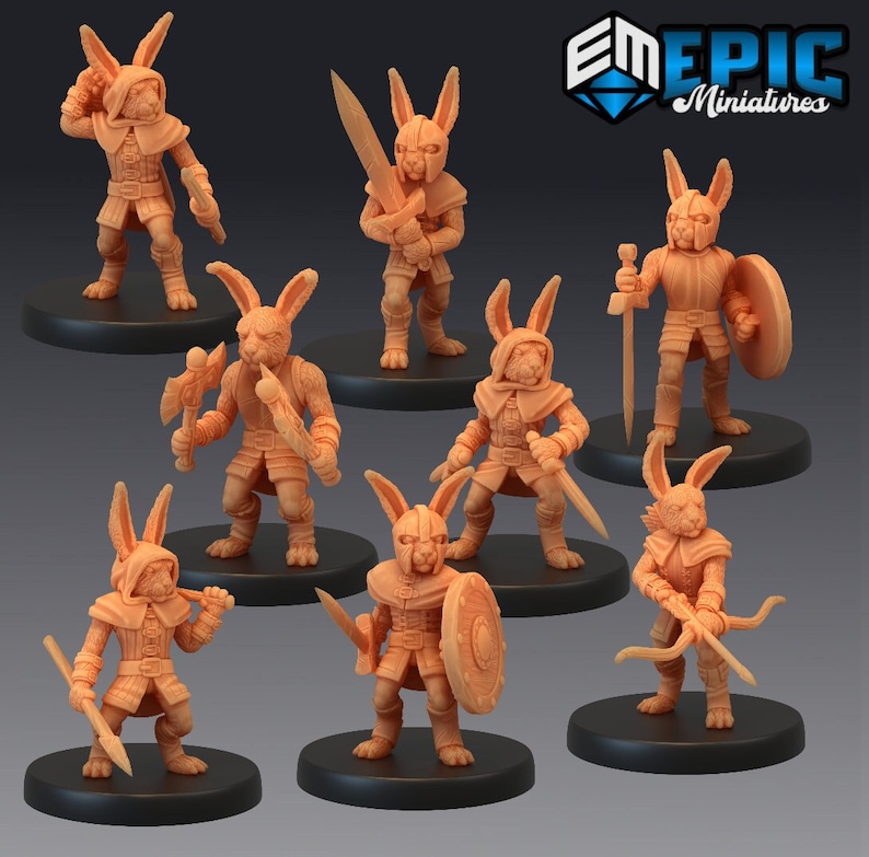 Bunny Platoon Miniature, Rodent Wars RPG, Epic Miniatures, DND ...