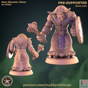 Tauren, Cow-folk , by My3dprintforge Dnd, Dungeon and Dragon Mini ...