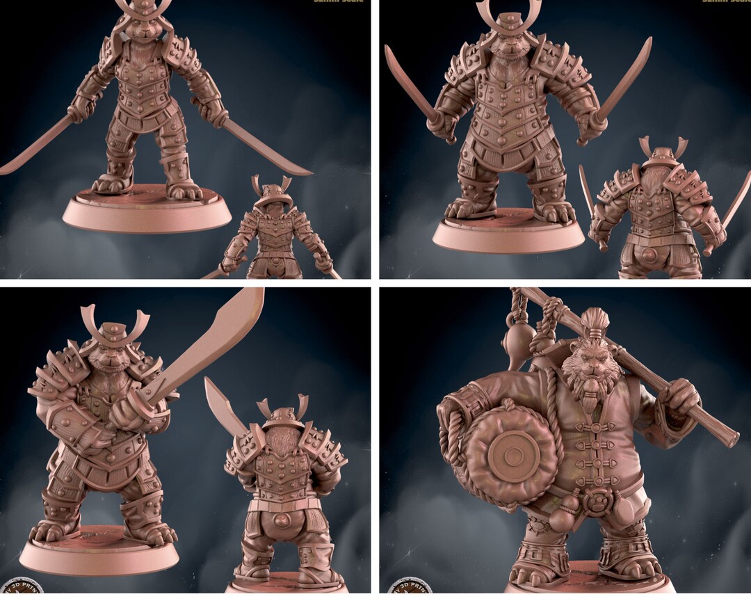 Panda-folk Royal Guard, by My3dprintforge Dnd, Dungeon and Dragon Mini ...