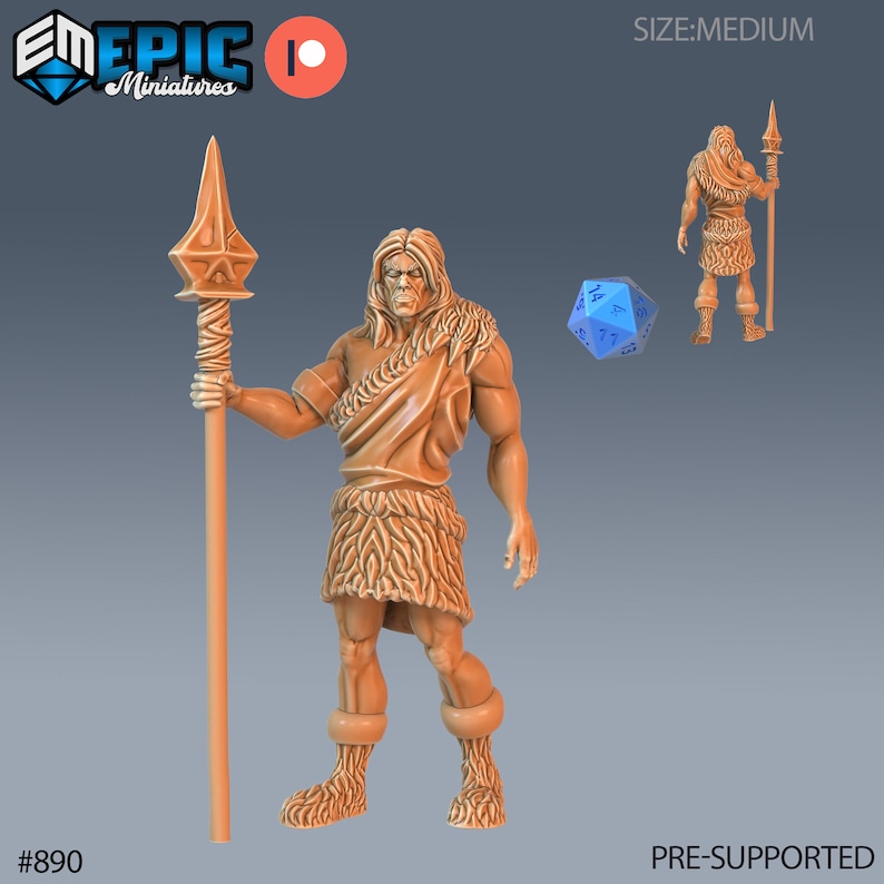 Caveman Miniature Set | 28mm-32mm | 3D Printed Resin Cavemen / Tribal ...