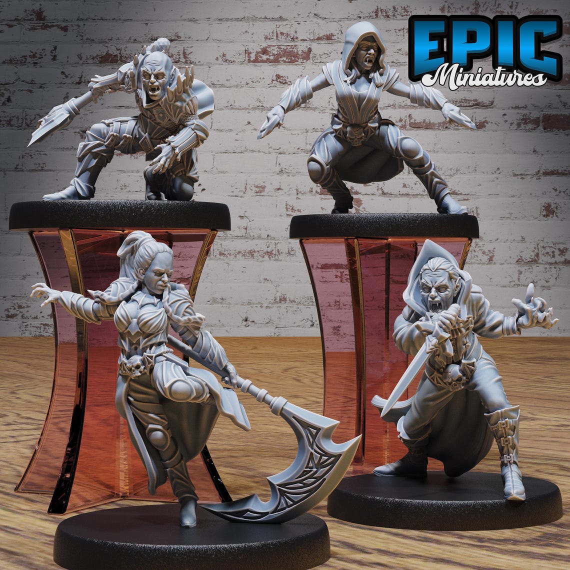 Vampire Rogue and Assassin Miniature Set | 28mm-32mm | 3D Printed Resin ...