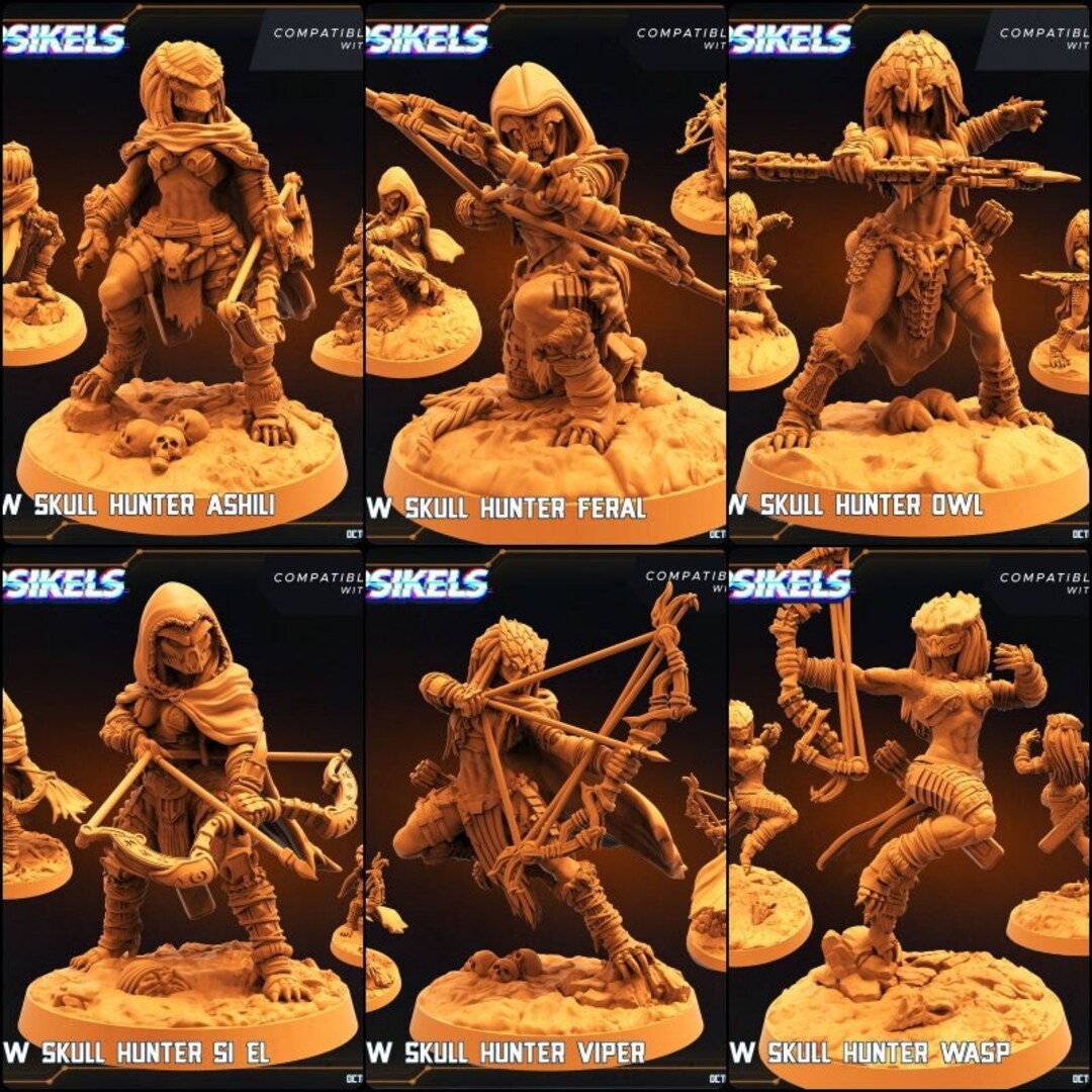 Alien Widow Skull Hunter Miniatures by Papsikels Miniatures Dnd ...