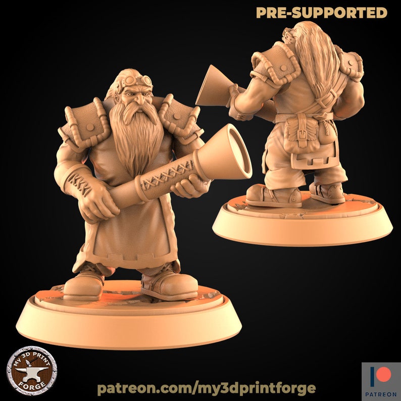 Dwarf Ranger Miniature | 28mm-32mm | Resin 3D Printed Ranger | D&D ...