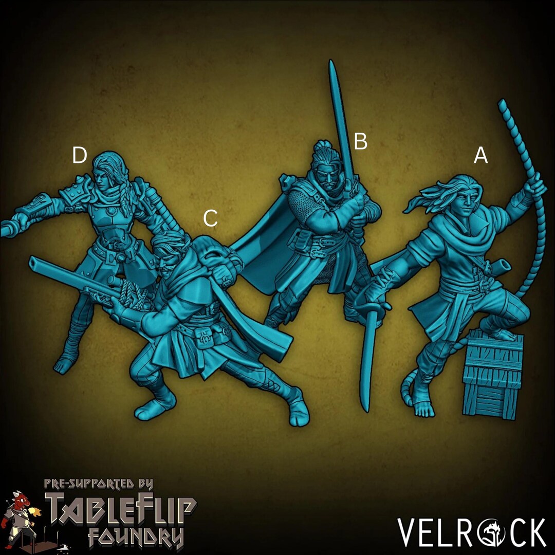 Pirate Adventurer Player Miniature | Fantasy Seafarer Character ...