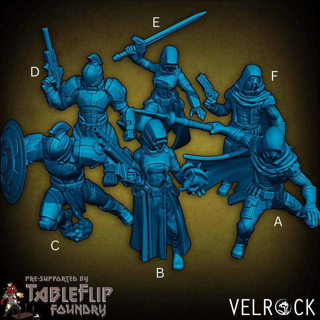 Guardians of Destin Miniatures Team | Sci-fi RPG Figures, 28mm/32mm - Etsy