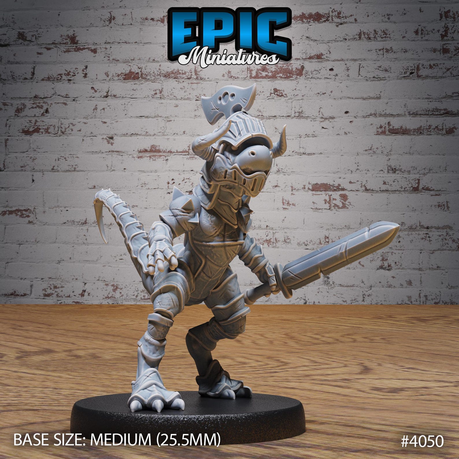 Dino Knight Miniature Set | 28mm-32mm | 3D Printed Resin Dino Knight ...