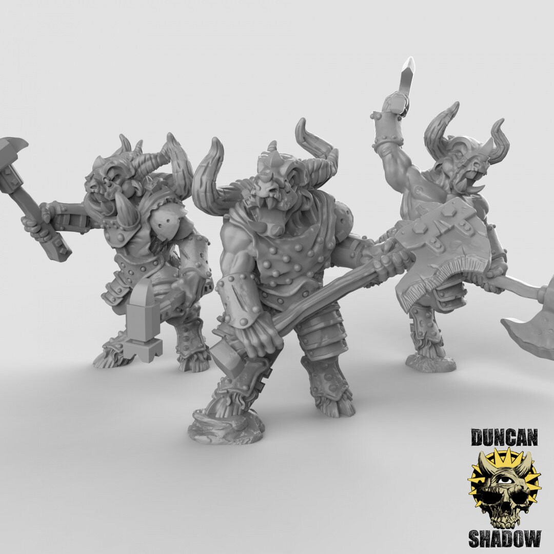 Minotaur Barbarians Miniature by Duncan Shadow Dnd, Dungeon and Dragon ...