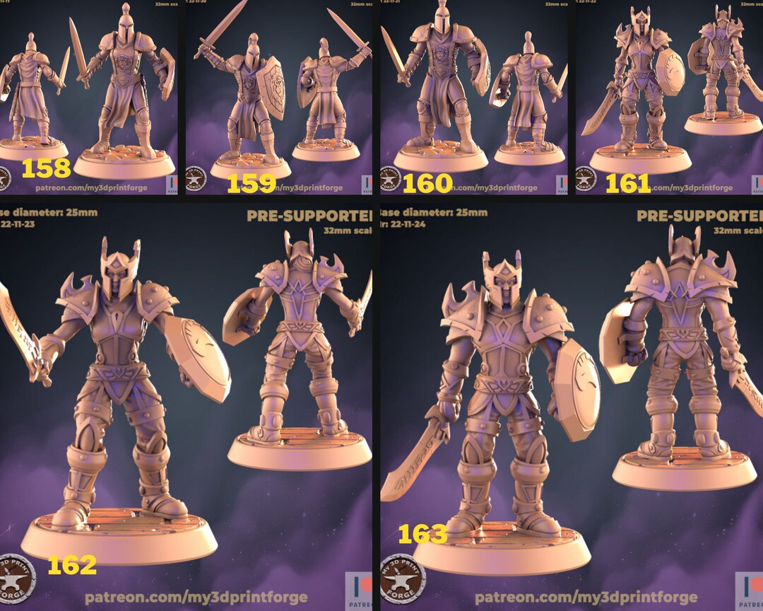 Human Guards Templar/ Paladin/ Warrior, by My3dprintforge Dnd, Dungeon ...