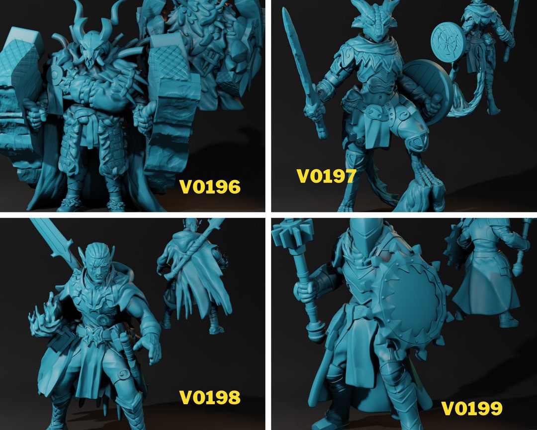 Hero Bundle Set 5 by Velrock , Hero Figures, Miniature Dnd Hero's, Dnd ...