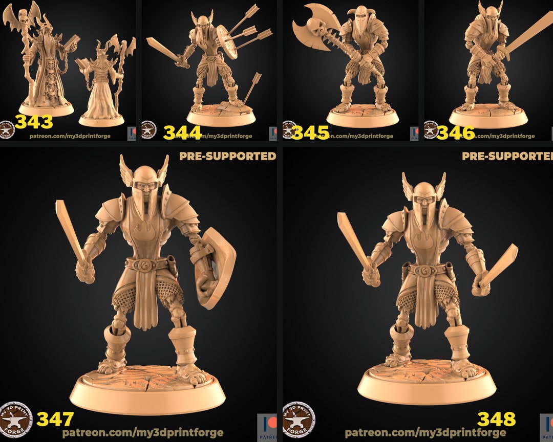 Undead Army Set 1 , by My3dprintforge Dnd, Dungeon and Dragon Mini ...