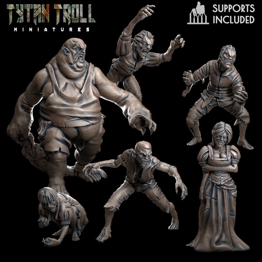 28mm/32mm, Old Vampire Spawn Bundle Deal, Tabletop Miniatures, Tytantroll Minitures, Dungeon and ...
