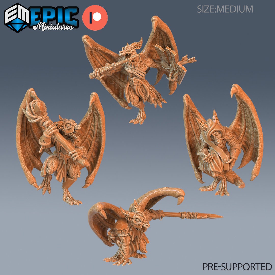 Winged Kobold, Medium Miniature, Epic Miniature, Dungeon and Dragons ...