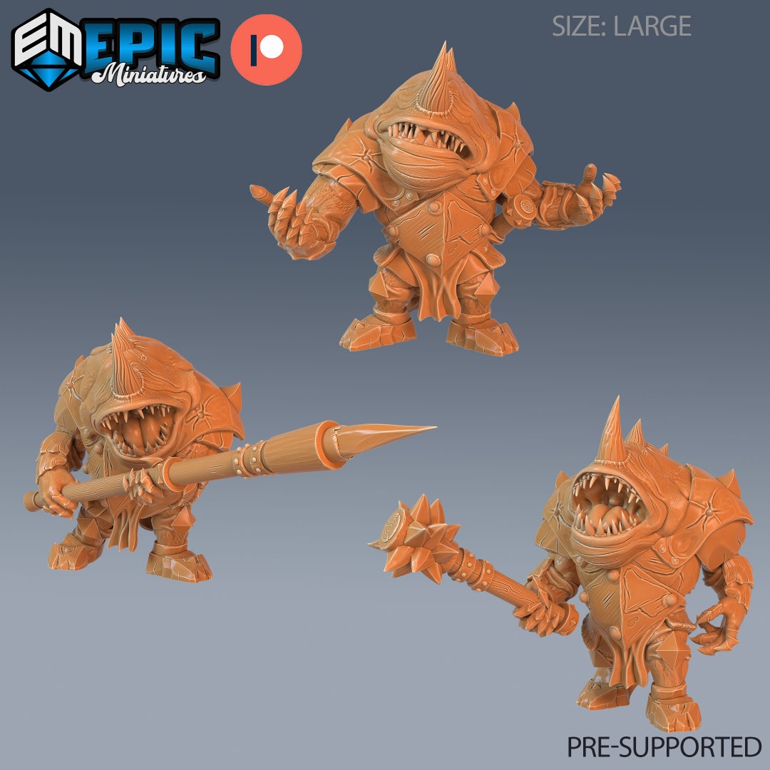 Dungeon Guardian Miniature | 28mm-32mm | Resin 3D Printed Armoured ...