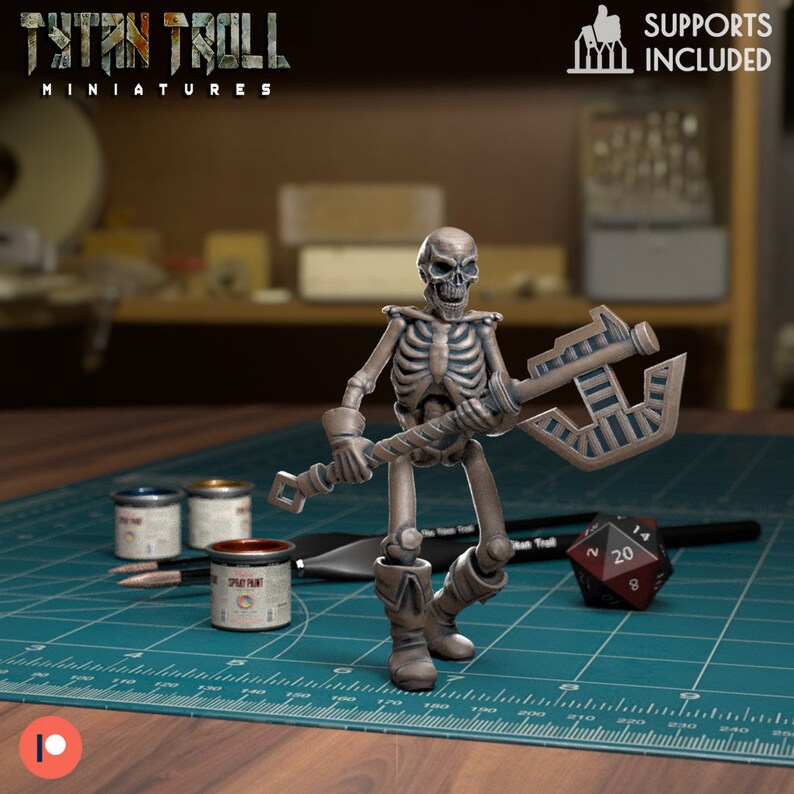 Wizard Skeleton Miniatures Bundle, D&D RPG, Tytantroll - Etsy