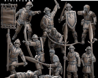 Townfolk Heads male 28mm Wargaming Resin Models Fine - Etsy UK