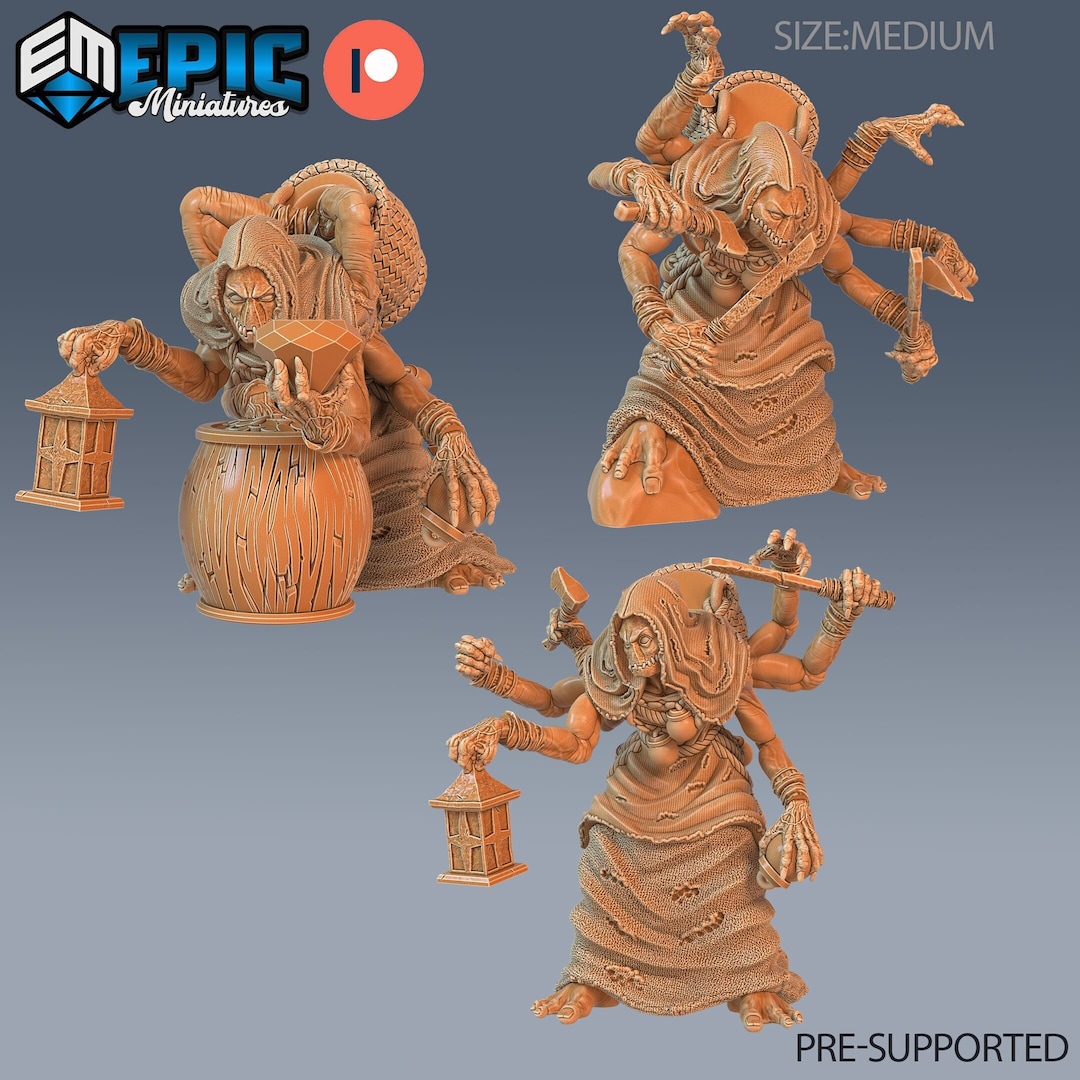 Corpse Collector 2314-2316, Medium Miniature, Epic Miniature, Dungeon ...